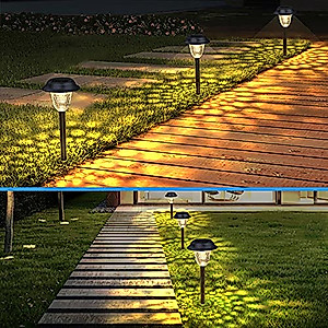 LIDORE Solar Outdoor Pathway Lights LED Landscape Garden Lights Waterproof Outdoor Decorative for Walkway Patio Yard (8pcs)