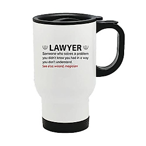 Law Meaning Definition Gift for Lawyers 14oz Steinless Steel Travel Mug