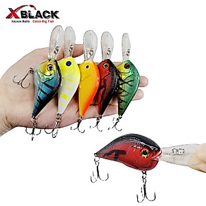 XBLACK Hard Fishing Lures Set 20PCS Mixed Minnow Crankbaits for Beginner Starter, XBLACK Baits, Catch Big Fish!