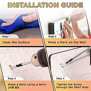 ACRADEC Acrylic Shelves for Wall Set of 4, 15” x 4” - Spacious Clear Shelves with Mounting Kit - Easy to Install, Versatile & Sturdy Shelfs - Funko Pop Shelves Perfect for Decoration & Storage