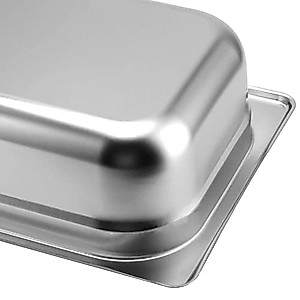 SOUJAP Steam Pan 1/3 Size x 2.5 Inch Deep, 8 Pack Stainless Steel Anti-Jamming Food Cooking Pan, Steam Table Pan, Hotel Pan for Buffet, Restaurants, Catering Supplies