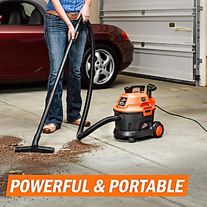Armor All AA255W Wet/Dry Utility Vac 2.5 Gallon, 2.5-Gallon,120 Volts (AC), Orange/Black