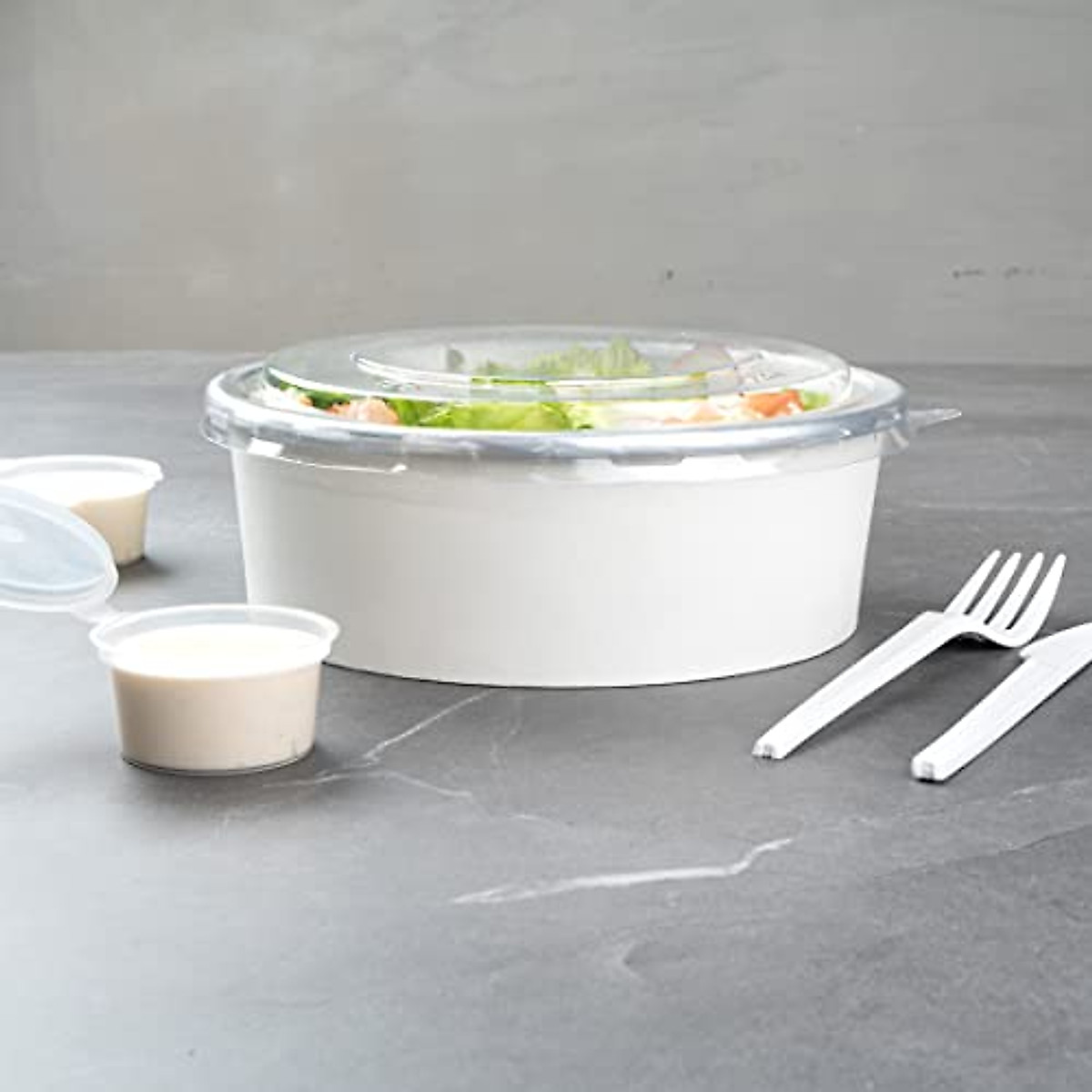 Restaurantware LIDS ONLY: Foil Lux Lids For 45 OZ Take Out Containers 200 Lift Tab Lids For Food Containers - Disposable Clear Plastic Food Container Lids Containers Sold Separately