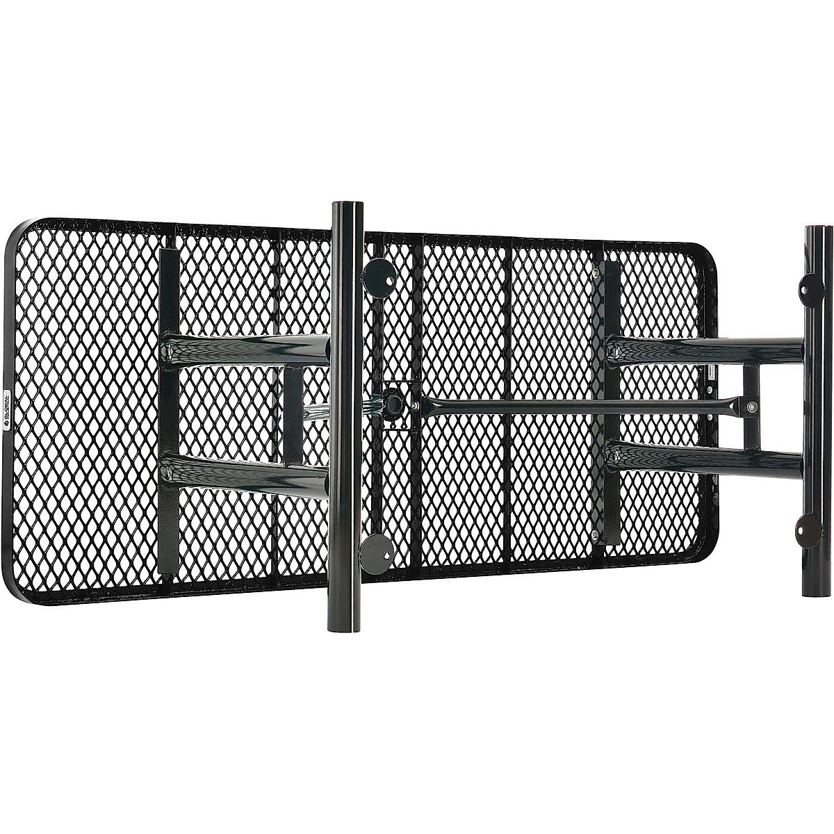 Global Industrial 6' Rectangular Expanded Metal Outdoor Table, Black