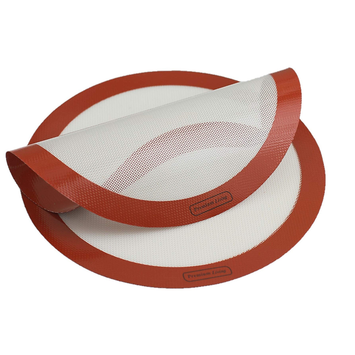 Premium Living Pizza Baking Silicone Mat 12" red (2, Red)