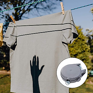 BESPORTBLE 12 String Foldable Portable Clothesline Adjustable The Material is abs Telescopic Clothing Single line Outdoor Foldable Clothing Rack Clothes Rail Extend Adjustable Clothes