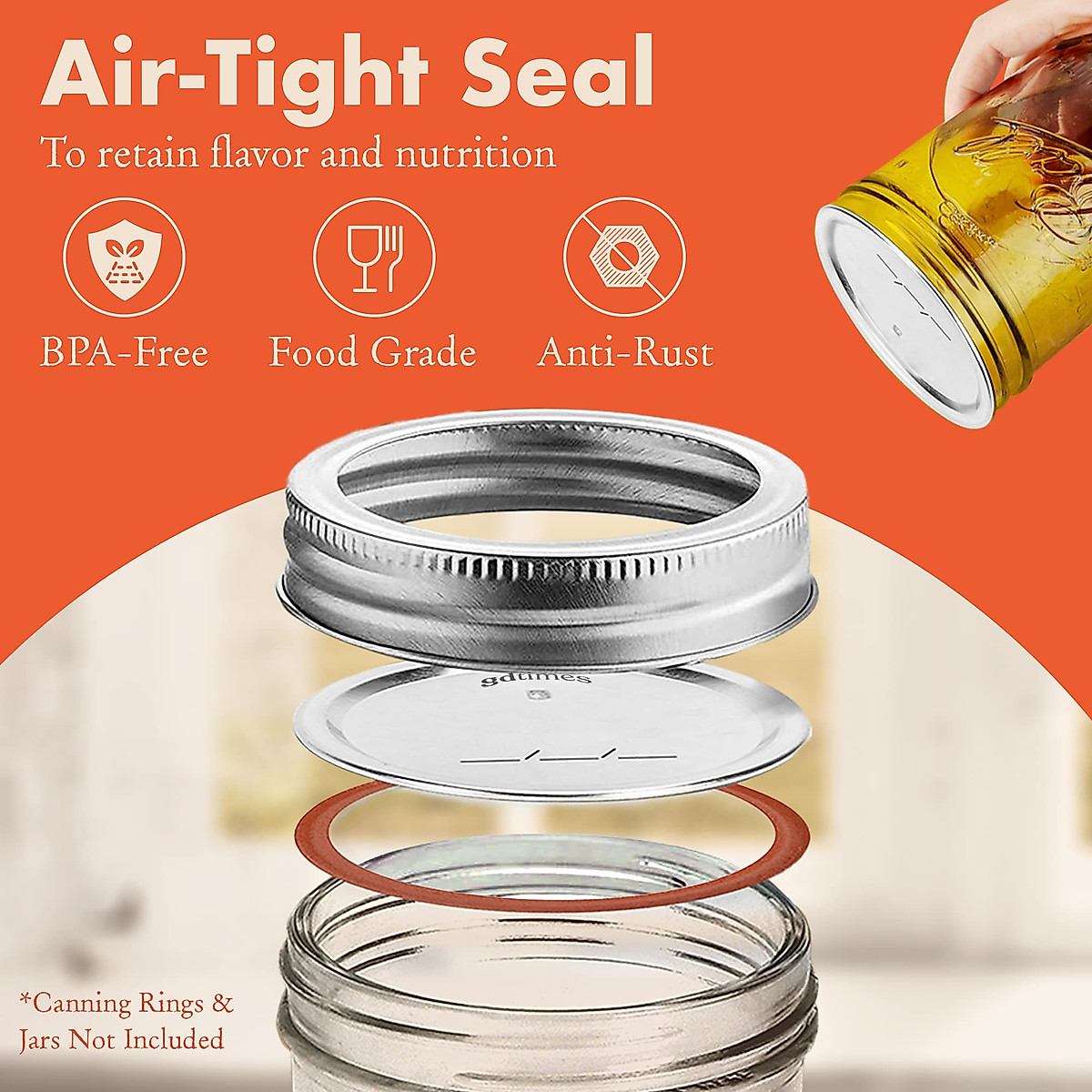 Canning Lids Regular - 108 Pcs Regular Mouth Canning Lids 108 Canning Labels, Canning Jar Lids Regular Mouth For Ball Canning Jars, Canning Supplies Mason Jar Lids Regular Mouth Mason Jar Lids Labels