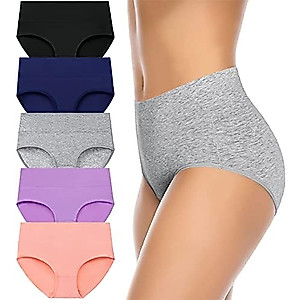 Annenmy Womens Underwear, Soft Breathable Brief Cotton Panties Underwear for Women (Small, Muti-A, 5-Pack)