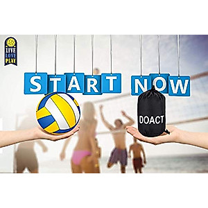 Ejoyous Volleyball Training Equipment Aid, Solo Practice Trainer for Serving Setting Spiking with Ease, Arm Swings Serve Football Kick Spike w/Adjustable Elastic Cord Band for Adult Kids