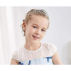 Lovelyshop Girls Heart Rhinestone Tiara Crown for Wedding Prom Birthday Prinecess Party-2pack