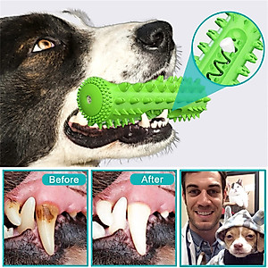 Aboutbaby Dog Chew Toy, Durable Rubber Dogs Squeaky Toys for Aggressive Chewers, Indestructible Puppy Toys for Training and Cleaning Teeth, Interactive Pet Toys for Small Medium Dog