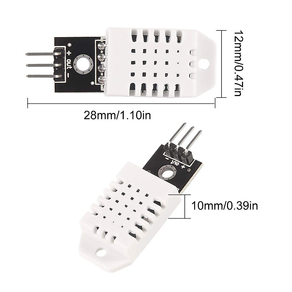 UMLIFE 5PCS Hygrometer Thermometer Sensor DHT22 Digital Temperature and Humidity Module AM2302 Temperature Humidity Gauge Monitor for Electronic Practice DIY Replace SHT11 SHT15