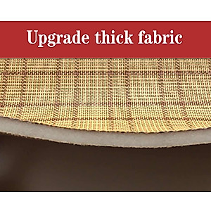 SAZDFY Round Seat Cushion,Sponge Rattan Seat Pad,Thick Not-Slip Chair Cushion,Buttocks Cushion for Kitchen Indoor-E Diameter:45cm(18inch)