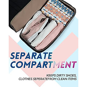 BAGSMART Travel Duffle Bag 3 Pcs Set Weekender Overnight Bag for Women with Makeup Bag & Clear Toiletry Bag, Carry On Bag with Shoe Compartment for Travel, Business Trips(Black)