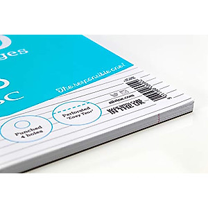 Silvine A4 Everyday FSC Refill Pad. Lined with Margin, 160 Pages of FSC Certified Paper. Ref FSCRP80 [Pack of 5]