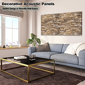 AIONCDER Acoustic Wall Art Acoustic Panels Decorative,48X24 Inches Sound Absorbing Wall Art, Self Adhesive Soundproof Wall Panels, Acoustic Treatment for Recording Studio, Home Office