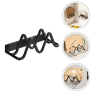 Cabilock Pot Lid Rack Wall Mounted Adhesive Pan Pot Cover Storage Rack Shelf Chopping Board Holder Drain Rack for Kitchen Home