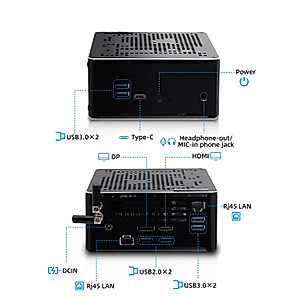 Mini PC with Win11 OS, 6Core Core i9-8950HK Mini Computer, 32G DDR4 RAM+512GB NVME SSD+1TB HDD, WiFi6, BT5.2, Gigabit Ethernet, HDMI&DP Ports Support Dual Display, Mounting Bracket, Auto Power On