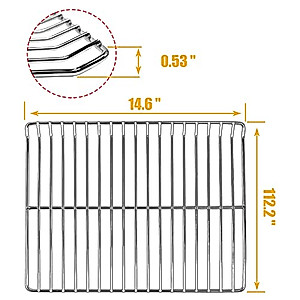 Hisencn Cooking Grate Replacement Parts for Masterbuilt Electric Smoker 30 Inch, 4 Pack 14.6" x 12.2" Chrome Plated Grill Grate for Masterbuilt MB20071117 Smoker grates Replacement