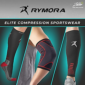 Rymora Knee Support Brace Compression Sleeves, Orthopedic Brace for Men and Women for Ligament Injury, Joint Pain Relief, Running, Arthritis, ACL, MCL, Sport (XL, Black, 1)