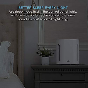 Pure Enrichment PureZone 3-in-1 Air Purifier Bundle with True HEPA Replacement Filter - True HEPA Filter & UV-C Cleans Air, Helps Alleviate Allergies, Removes Pet Hair, Smoke & More