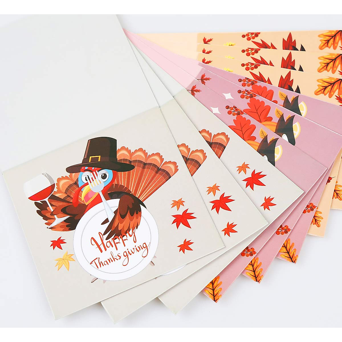 Thanksgiving Silverware Cutlery Holders - Turkey Fall Party Dinner Table Decorations Supplies 24Ct