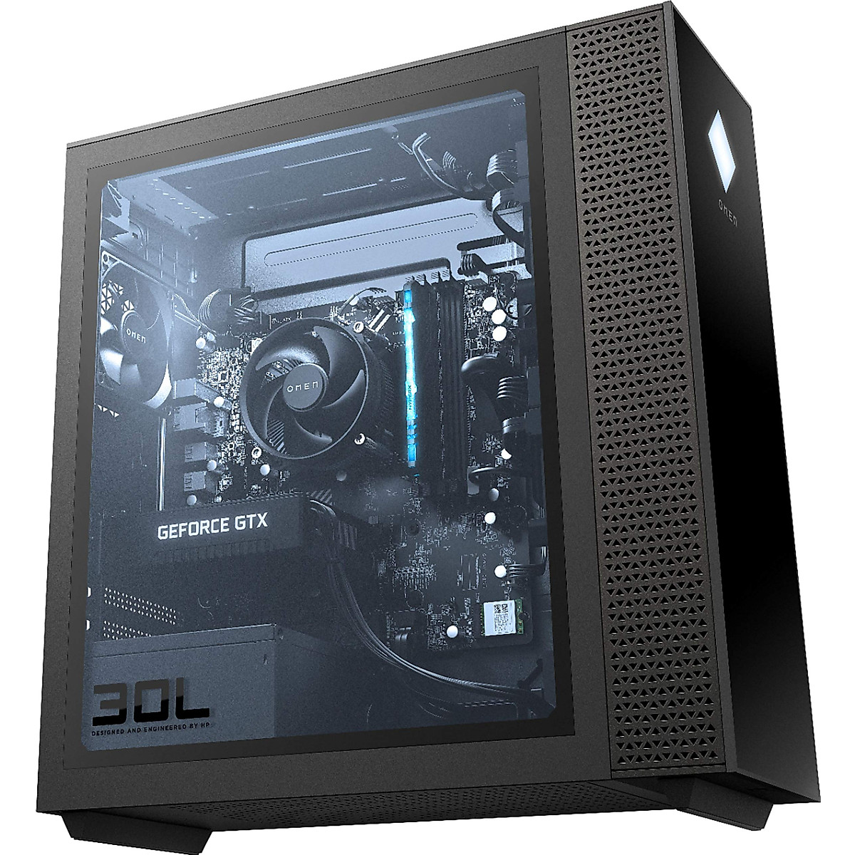 OMEN 30L Gaming Desktop Gamer Tower, AMD Ryzen 7 3700X Processor, NVIDIA GeForce RTX 2060 6GB Graphics Card (16GB DDR4 RAM | 256GB PCIe SSD | 1TB HDD) WiFi Bluetooth Windows 10 Bundle JTD Mouse Pad