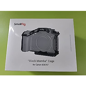 SmallRig R7 Cage for Canon R7, Aluminum Alloy R7 cage with Quick Release Plate for Arca Stand, Cold Shoe, NATO Rail and Threaded Holes, Formfitting Camera Cage Video Rig for Canon R7-4003