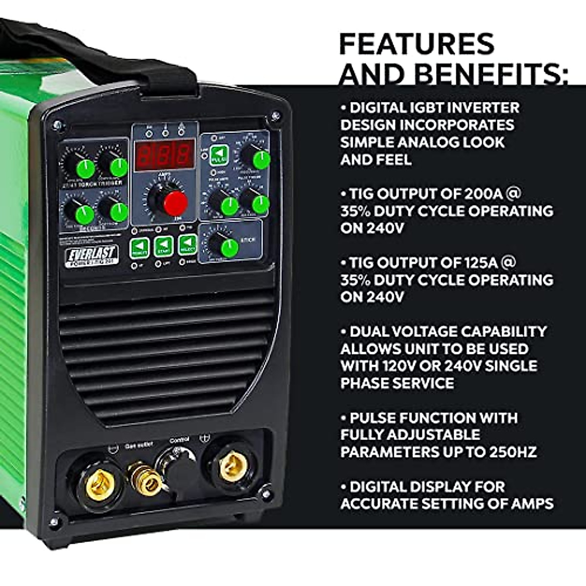 2021 Everlast Poweri-TIG 201 DC TIG Stick Welder 110v/220v dual voltage