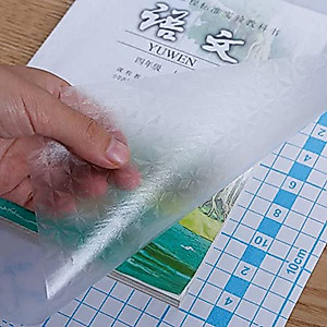 NUOBESTY 16pcs Clear Book Covers Plastic Book Cover Transparent Textbook Wraps Waterproof Book Cover Protector Clear 2