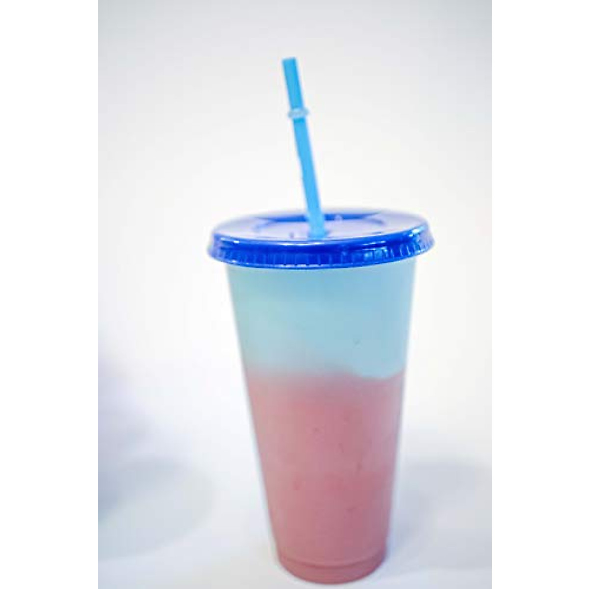 Color Changing Cups: 24oz Cold Cups - 5 Reusable Cups, Lids and Straws - Stocking Stuffers - Christmas Present, Set of 5, …