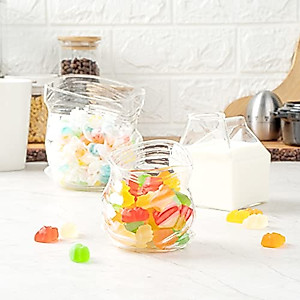8 Ounce Glass Zipper Bag, 1 Small Glass Bag - Realistic Crinkled Edges, Serve Candy, Popcorn, or Nuts, Clear Glass Bag Bowl, Dishwashable, Flat Base - Restaurantware.