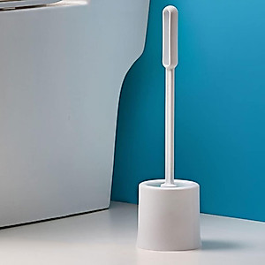 Plastic Toilet Bowl Brush Floor Stand Toilet Brush with Long Handle Toilet Cleaner Brush Home Bathroom Cleaning Accessories