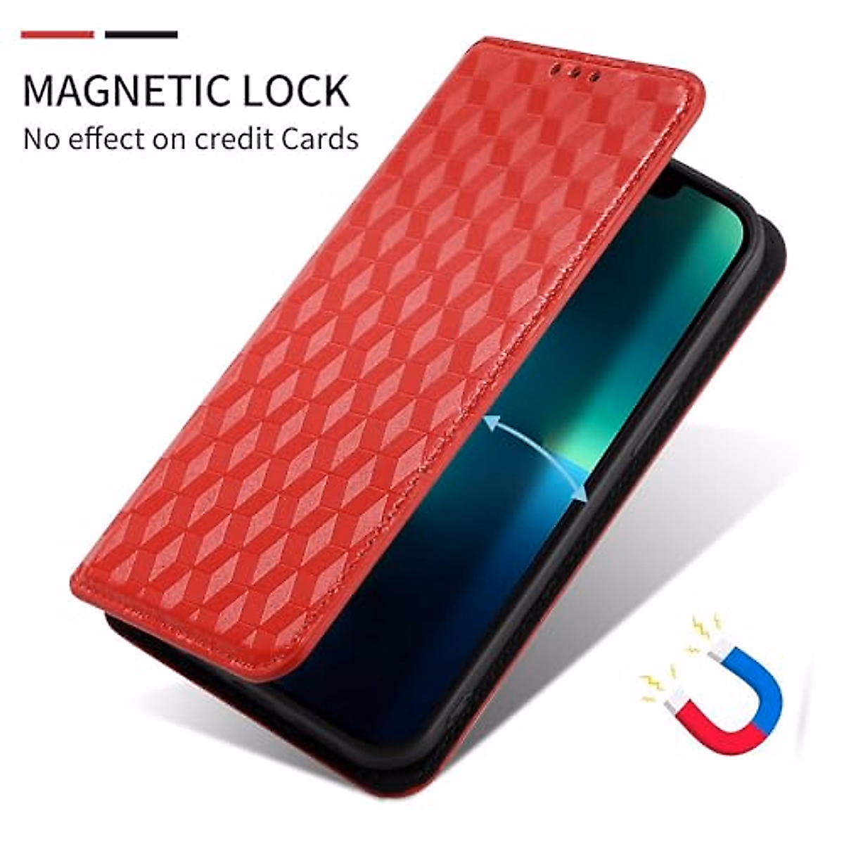 Compatible with Oppo Reno 6 Pro 5G Case,Compatible with Oppo Reno6 Pro 5G PEPM00 CPH2249 PU Leather Kickstand with Card Holders Flip Magnetic Closure Protection Phone Wallet Cover Hong