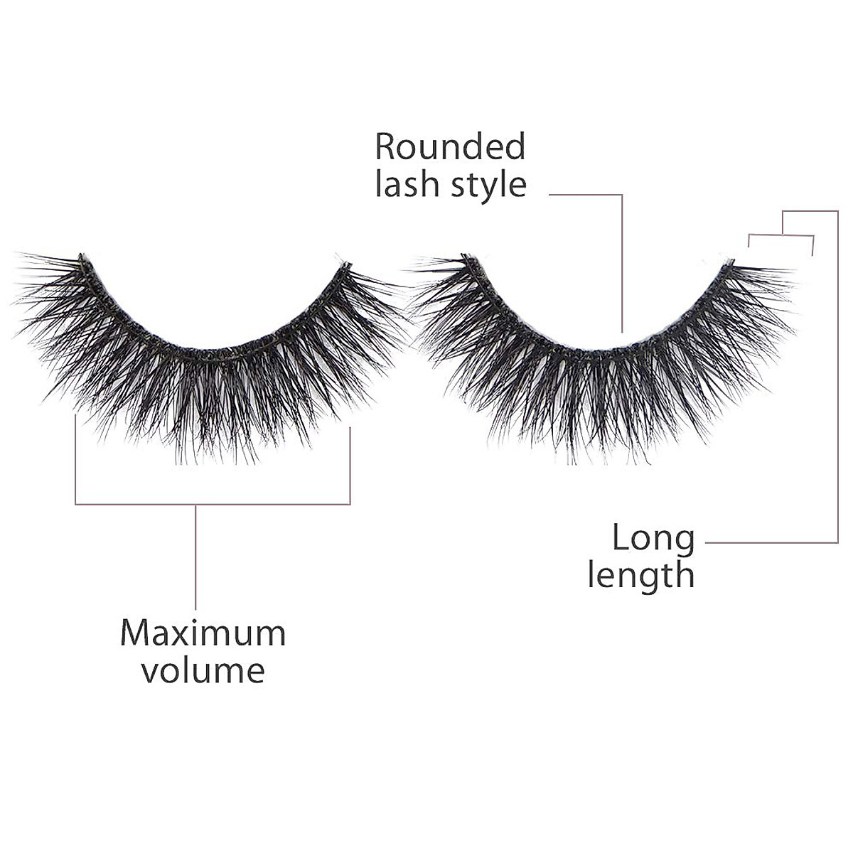 Ardell False Eyelashes Mega Volume 252, 2 packs (4 pairs per pack)