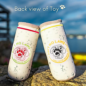 Nestpark Pup Claw Dog Toys - Funny Cute Plush Dog Toys with Squeaker - Parody (2 Pack) (Tropical Pack)