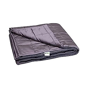 GhostBed 15 lb Weighted Blanket - 100% Cooling & Breathable Tencel Cover with Premium Glass Microbead Fill, 60" x 80" (Queen), Grey