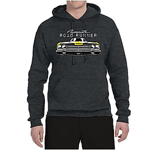 Wild Bobby 1971 Hot Rod Racing Cars and Trucks Unisex Graphic Hoodie Sweatshirt, Heather Black, X-Large