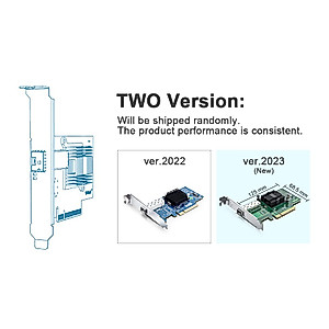 Alwong 10 Gigabit Network Card, with Intel 82599EN Controller, Single SFP+ Port, Ethernet LAN Adapter Support Windows Server/Linux/VMware, Equivalent to Intel X520-DA1 (Intel E10G42BTDA)