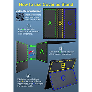 cocopar USB-C Portable Monitor Bundle [15.6inch 1080P&17.3inch 4K] HDR Zero Frame USB-C Computer Display with Dual Type-C Mini HDMI for Laptop PC Mac Surface Xbox PS4/5 Switch with Cover