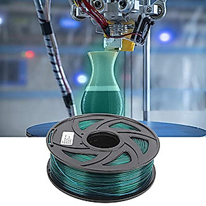 1.75mm 1KG 3D Printer Filament Transparent Green 3D Printing Material Neatly Wound PLA Meta Long Filament Bundle 3D Printer Accessories for Home Decoration