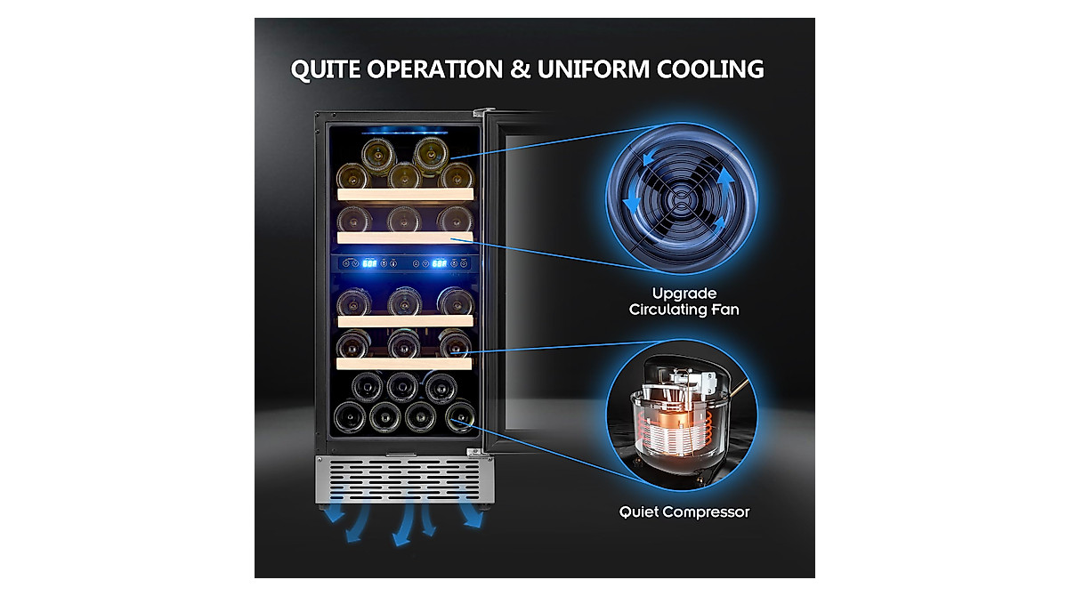 Karcassin 28-Bottle Dual Zone Wine Cooler - Perfect Storage