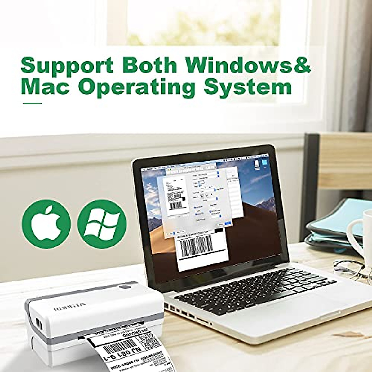 Rongta Label Printer,Thermal Shipping Label Printer,4x6 Shipping Label Printer for Small Business, Supports Amazon,UPS, FedEx,UPS, Etsy,Shopify Etc,Compatible with Windows & Mac OS(RP420)