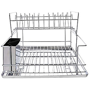 Megachef Mega Chef 15 1/2-inch Stainless Iron Shelf Dish Rack, Chrome Plated (94396414M) (93596414M)