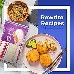 Mahatma Jasmine Rice, 80-Ounce Bag of Rice, Thai, Indian, or Cambodian Fragrant Flavored Rice, Stovetop or Microwave Rice