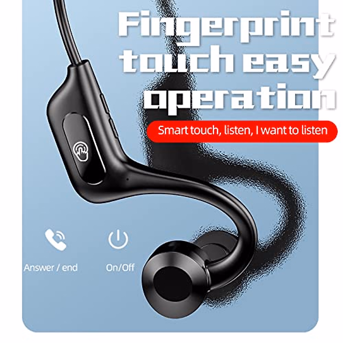 Bone Conduction Headphones Wireless Bluetooth Earphones Open Ear IPX5 Waterproof Long Battery Life Sports Headphone with Microphone Headset for Running Cycling Hiking Workout Driving Android iOS Pink