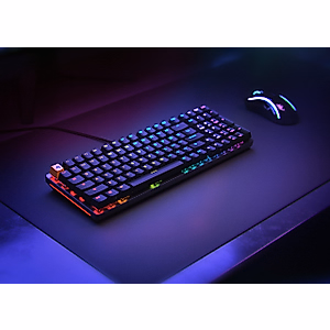 Glorious Gaming Keyboard - GMMK 2 - TKL Hot Swappable Mechanical Keyboard, Red Switches, Wired, TKL Gaming Keyboard, Compact Keyboard - Full Size Keyboard (Black RGB Keyboard) (Renewed)