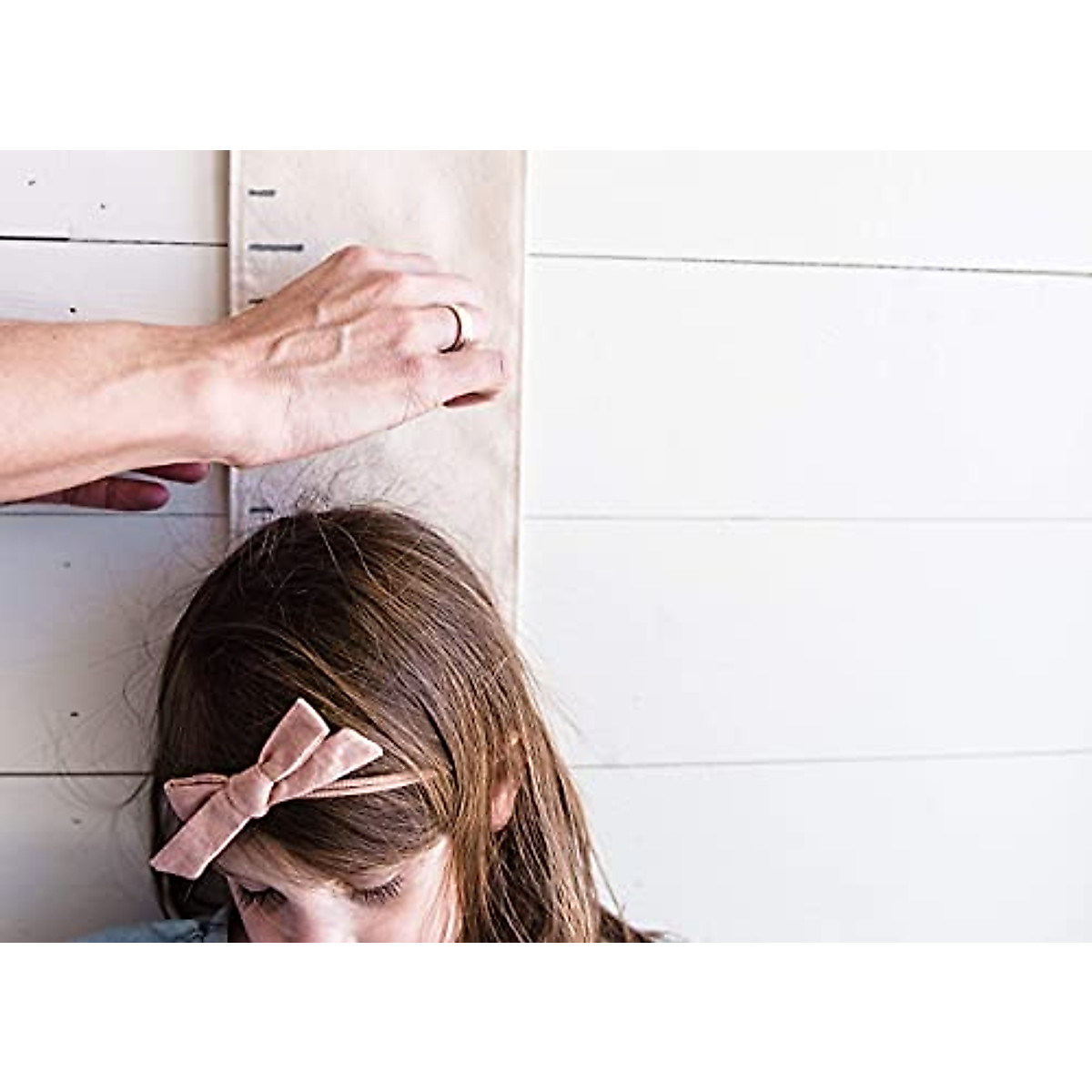 Canvas Growth Chart Ruler Fabric Natural Color Family Childrens Height Chart Measure Childs Growth Family Keepsake Kids Room Decor Nursery Wall Kids Measurement Chart Toddler Baby Growing Chart