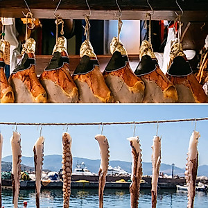 20Pcs 5 Inches Stainless Steel Butcher Hook, Stainless Steel Butcher Hooks for Meat Processing