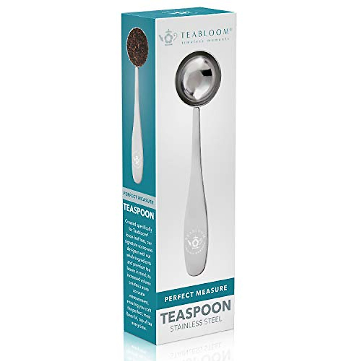 Teabloom Perfect Measure Loose Leaf Tea Spoon - Premium Quality Stainless Steel Tea Scoop